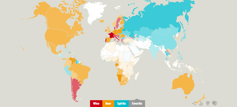 Booze Map of the World
